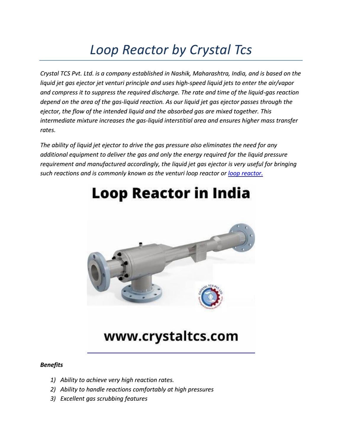 Loop Reactor by Crystal Tcs by crystaltcs - Issuu