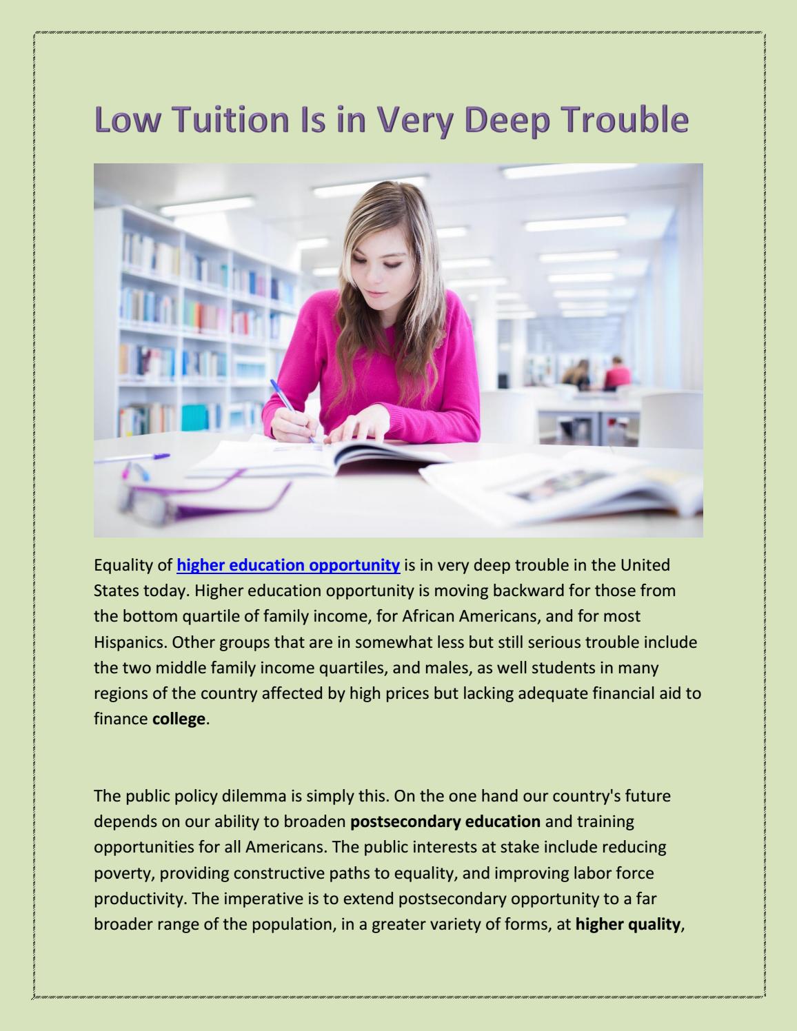 Low Tuition Is in Very Deep Trouble by Jeff C. Palmer - Issuu