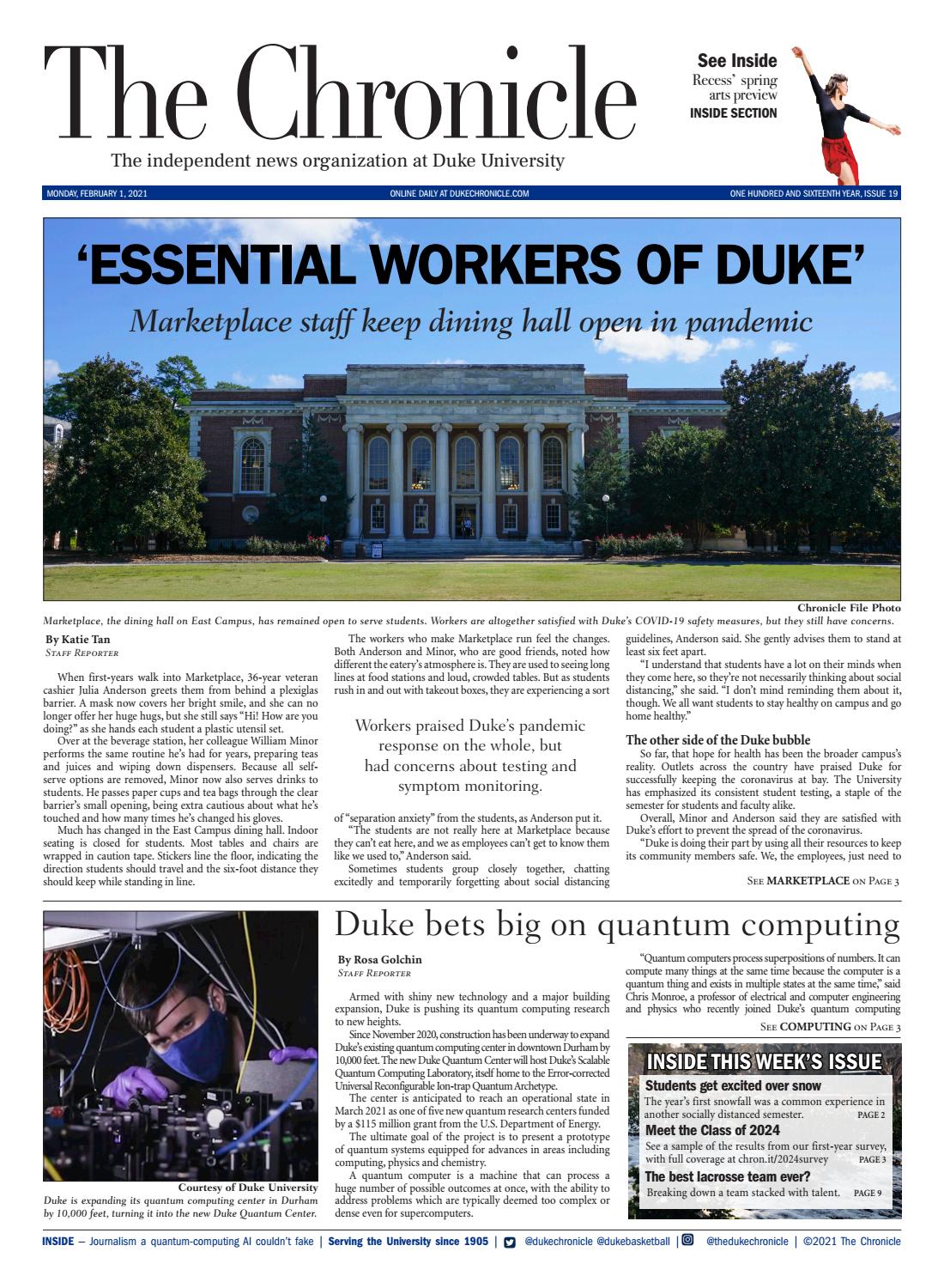 February 1, 2021 by Duke Chronicle - Issuu