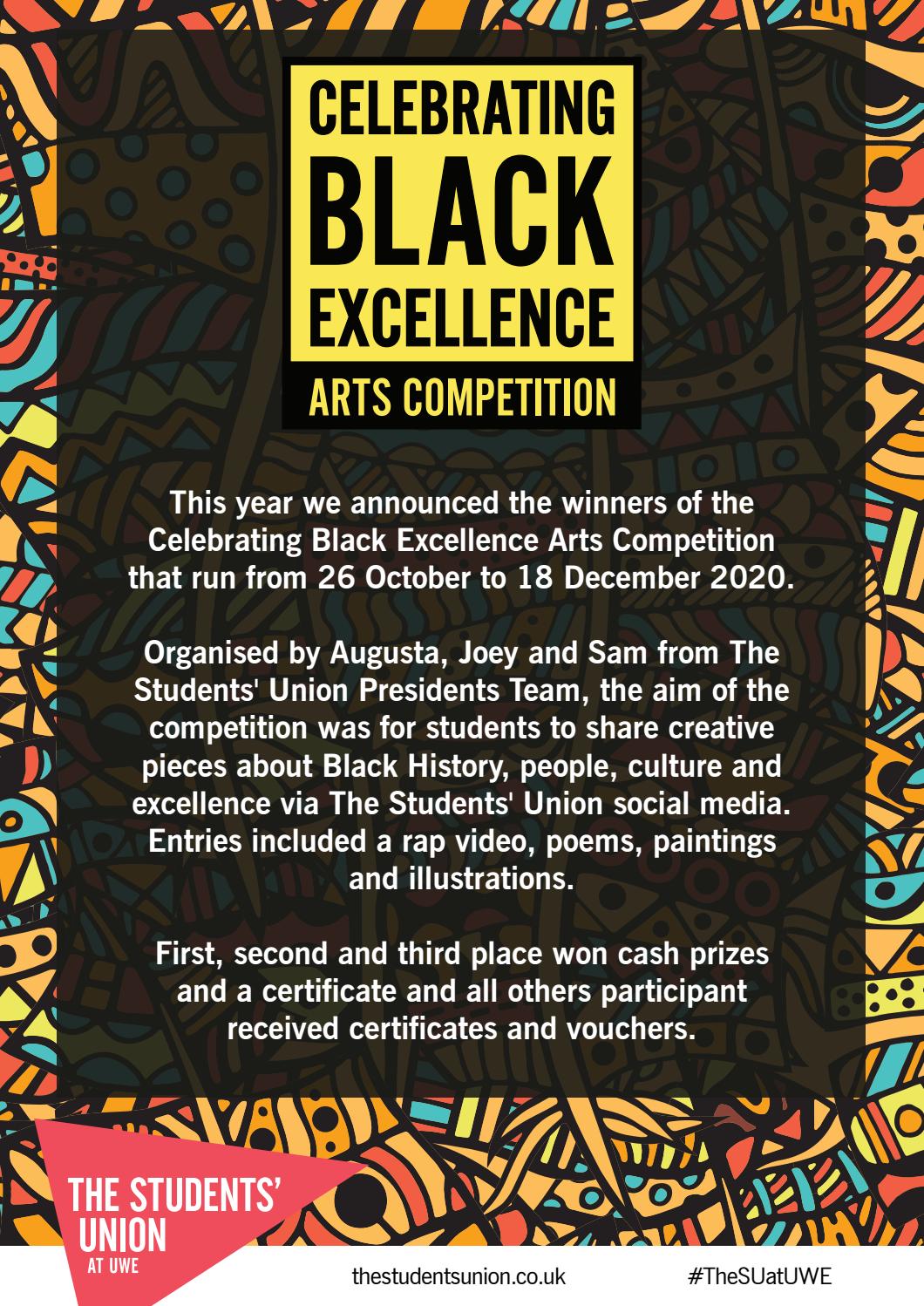 Celebrating Black Excellence Arts Competition by The Students' Union at ...