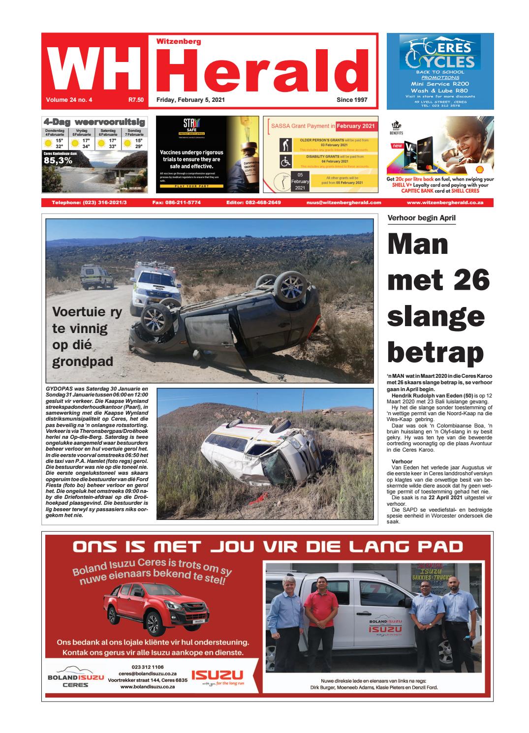 Witzenberg Herald Vol.24 no.4 (Online Weergawe) by Witzenberg Herald ...