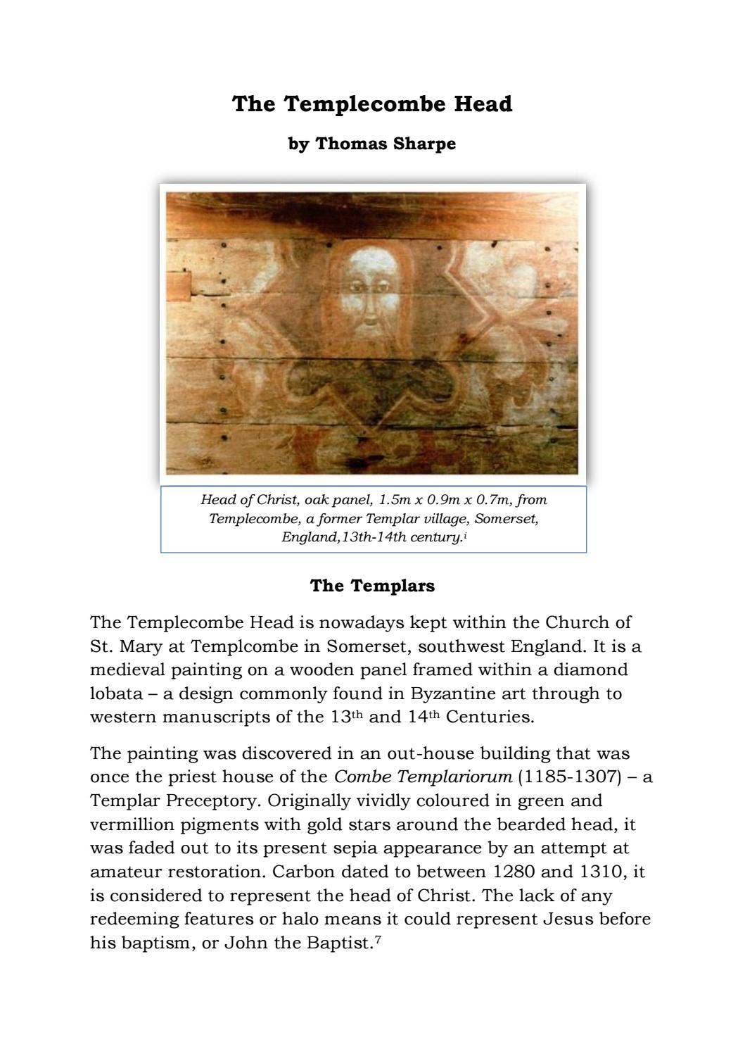 The Templecombe Head by Thomas Sharpe - Issuu