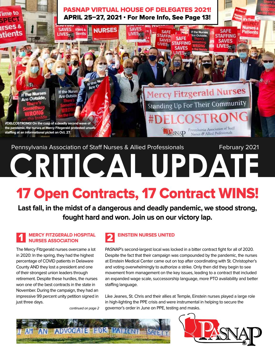 PASNAP CRITICAL UPDATE February 2021 by pasnap1 - Issuu