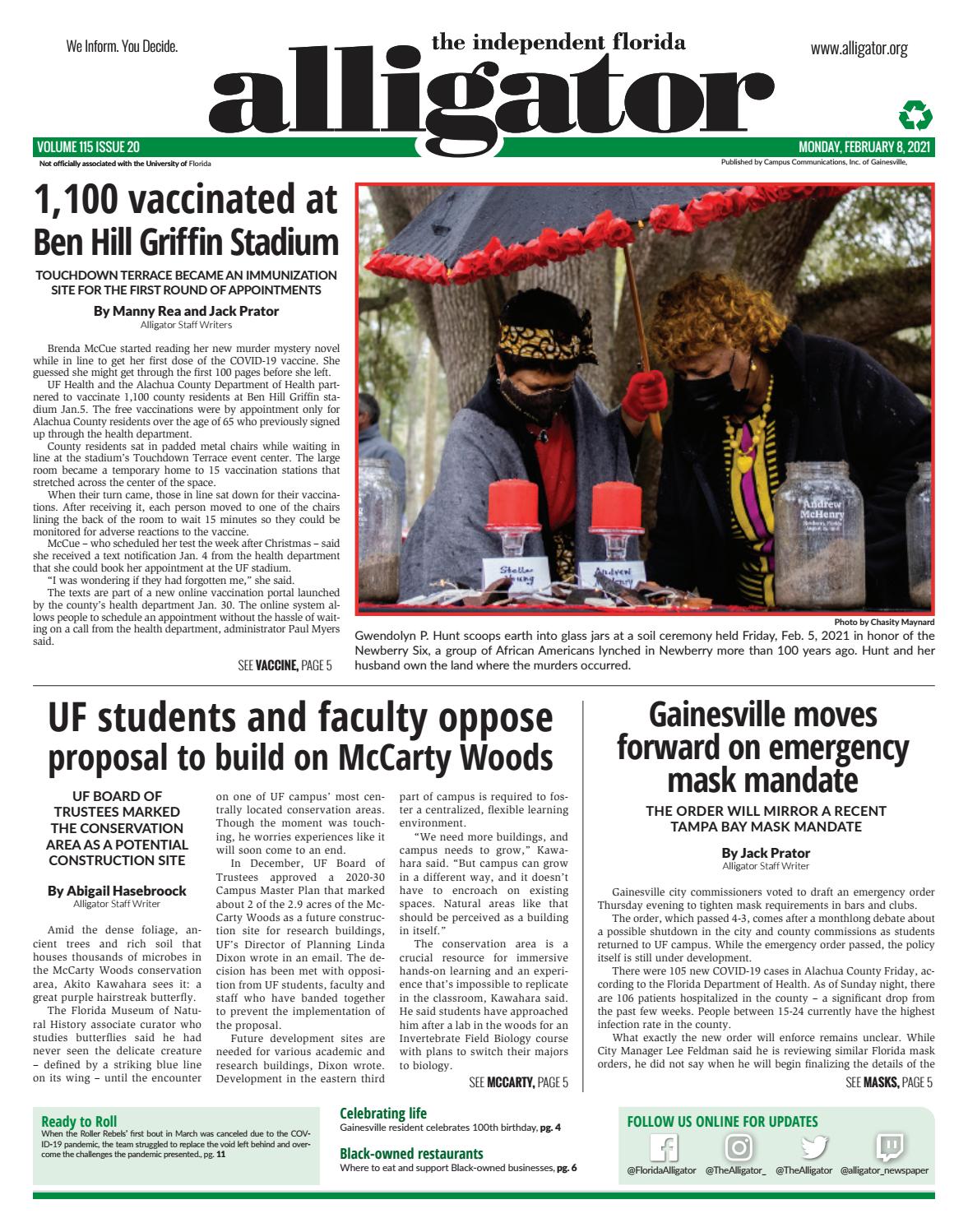 Monday, 2/8/2021 by The Independent Florida Alligator - Issuu