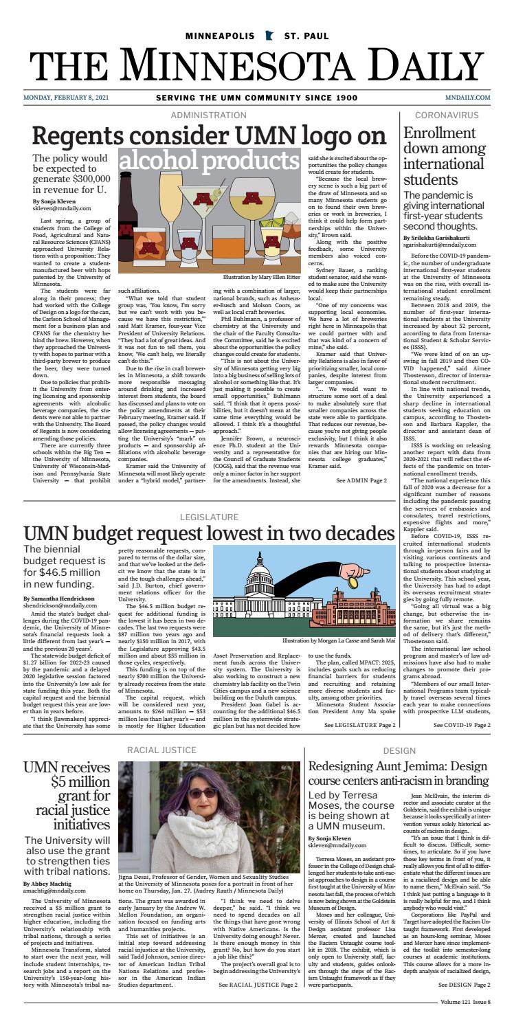 February 8, 2021 by The Minnesota Daily - Issuu