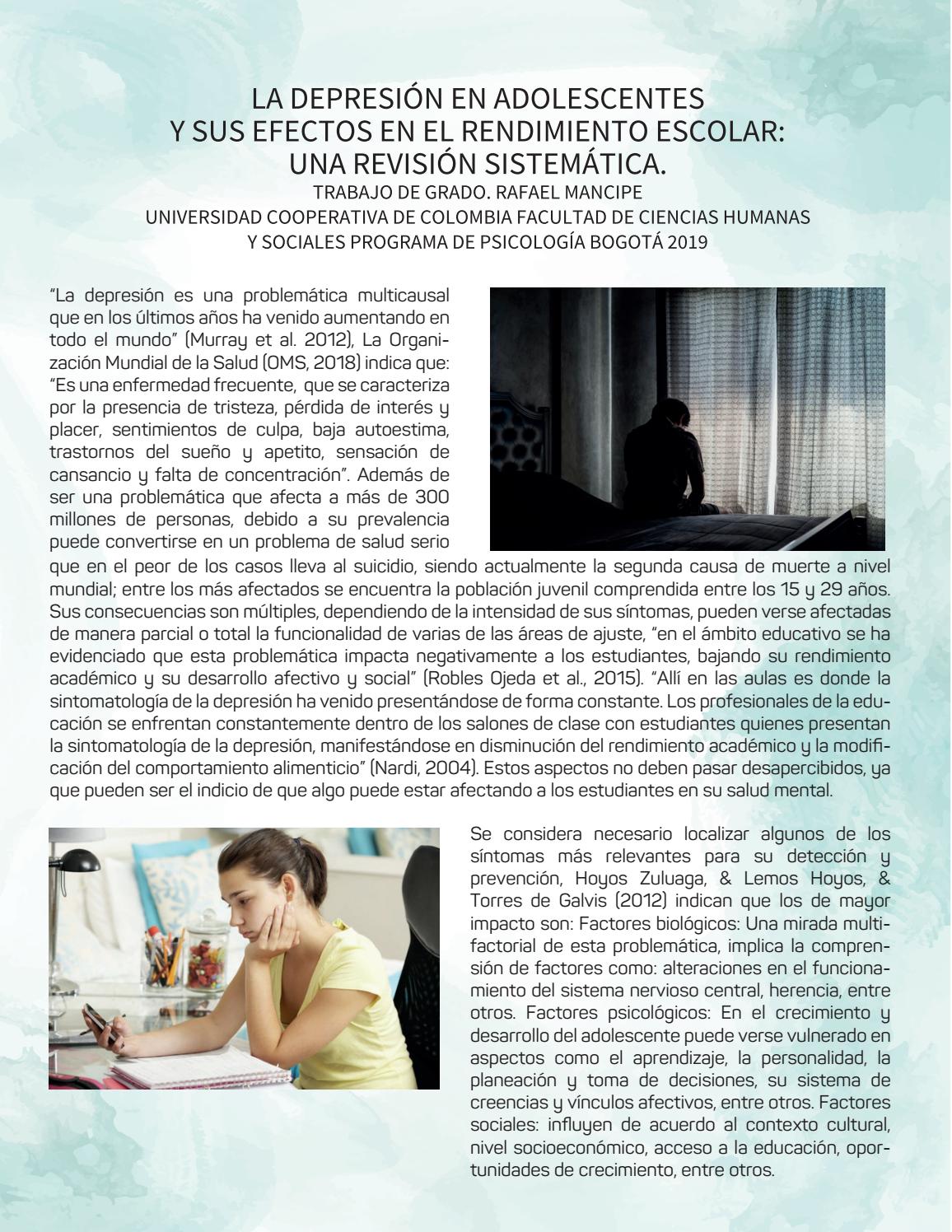 La Depresión En Adolescentes By Rincones De Lectura Issuu