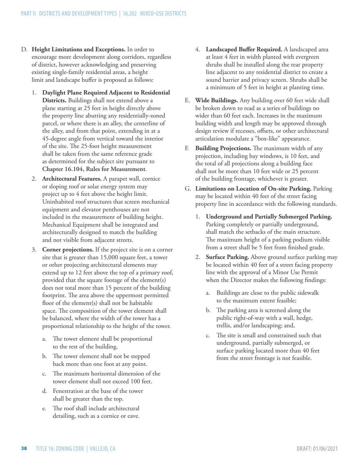 Title 16: Zoning Code - Vallejo, CA - DRAFT 1/06/2021 by cityofvallejo ...