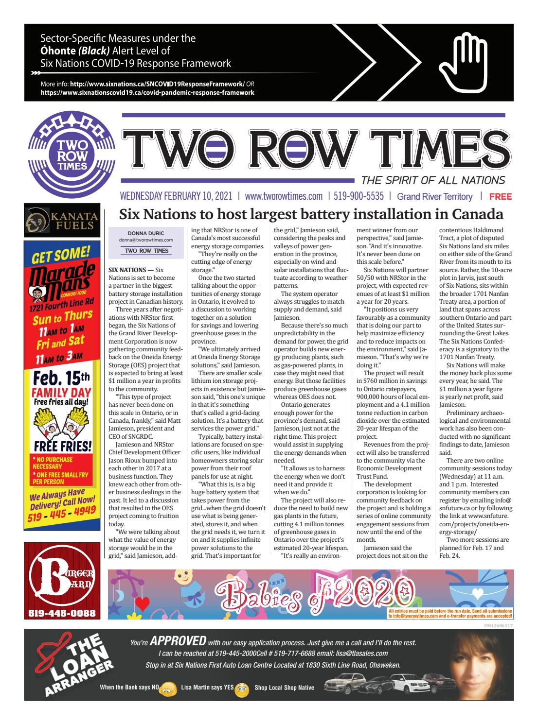 Two Row Times, February 10, 2021 by Two Row Times - Issuu