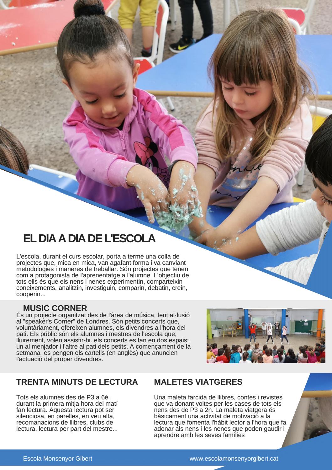 El dia a dia a l'Escola by Escola Monsenyor Gibert - Issuu