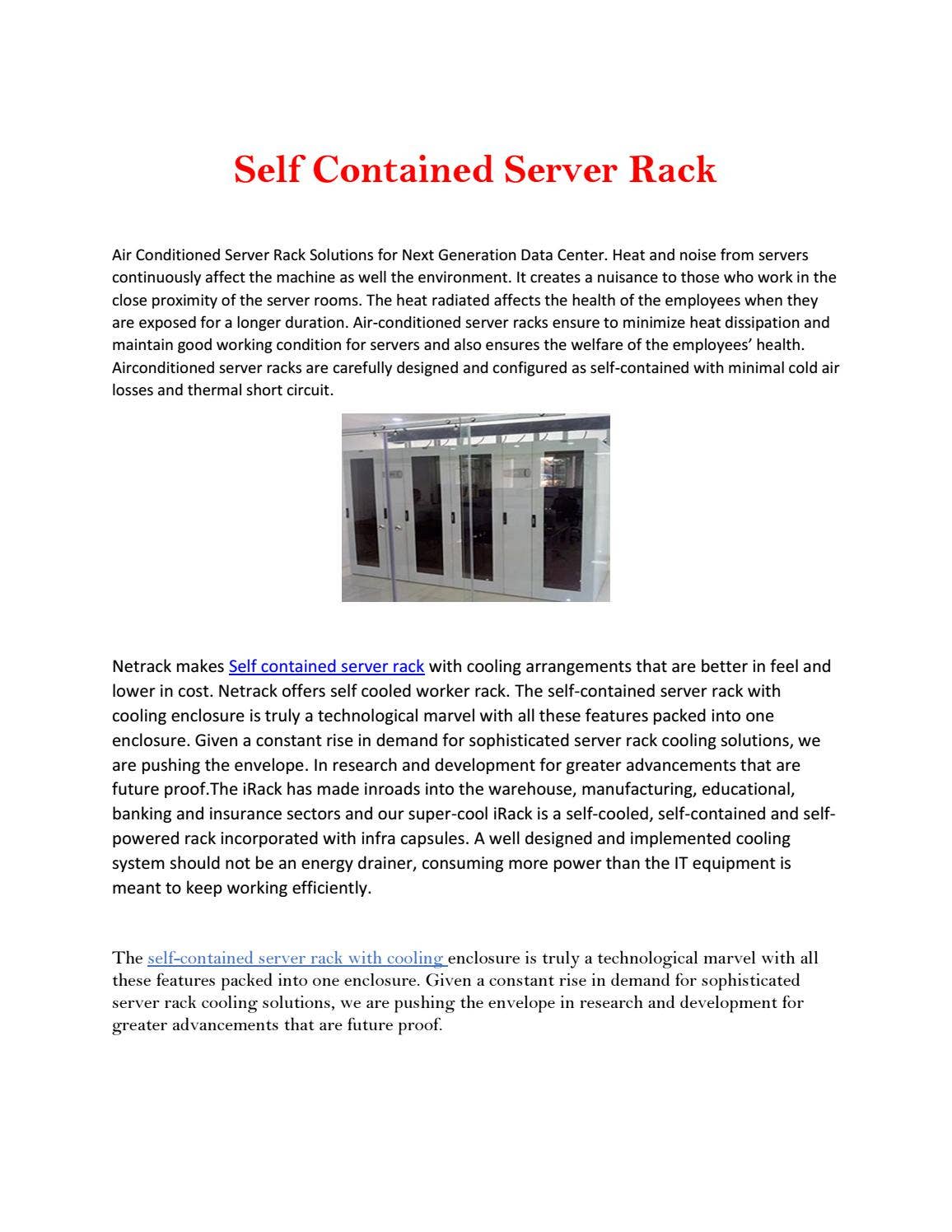 self contained server rack with cooling by air conditioned server racks ...