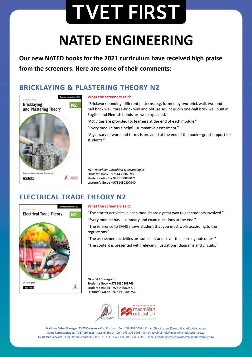 NATED ENGINEERING BROCHURE by Macmillan Education South Africa - Issuu