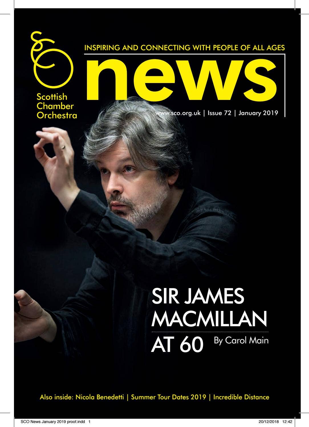 SCO News | January 2019 by Scottish Chamber Orchestra - Issuu