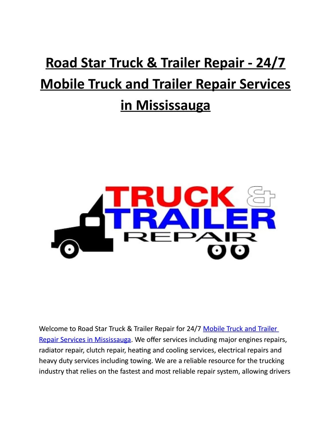 Road Star Truck & Trailer Repair - 24/7 Mobile Truck and Trailer Repair ...