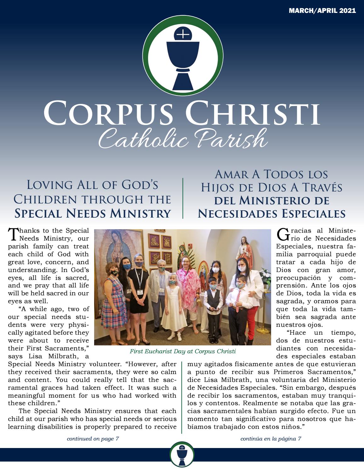 Corpus Christi Catholic Parish Newsletter — March/April 2021 by ...