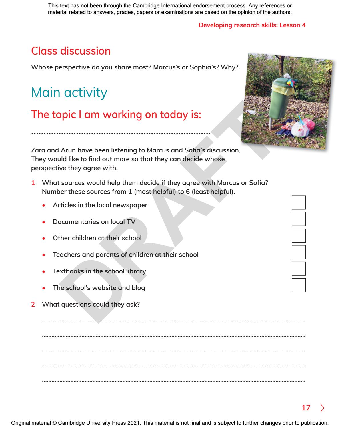 PRIMARY Global Perspectives Sample by Cambridge University Press ...