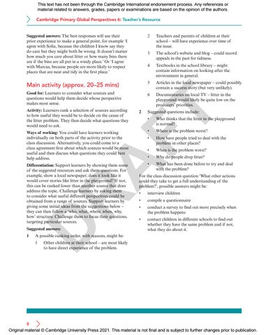 PRIMARY Global Perspectives Sample by Cambridge International Education ...