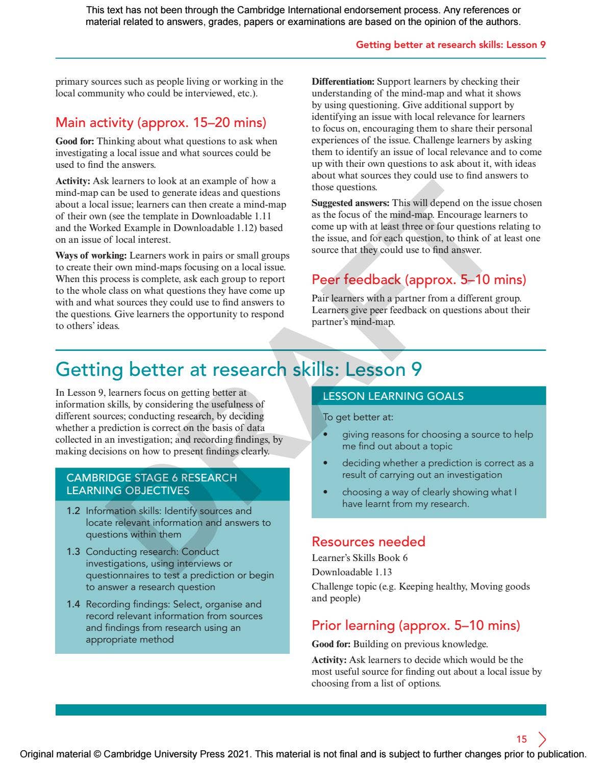 PRIMARY Global Perspectives Sample by Cambridge International Education ...