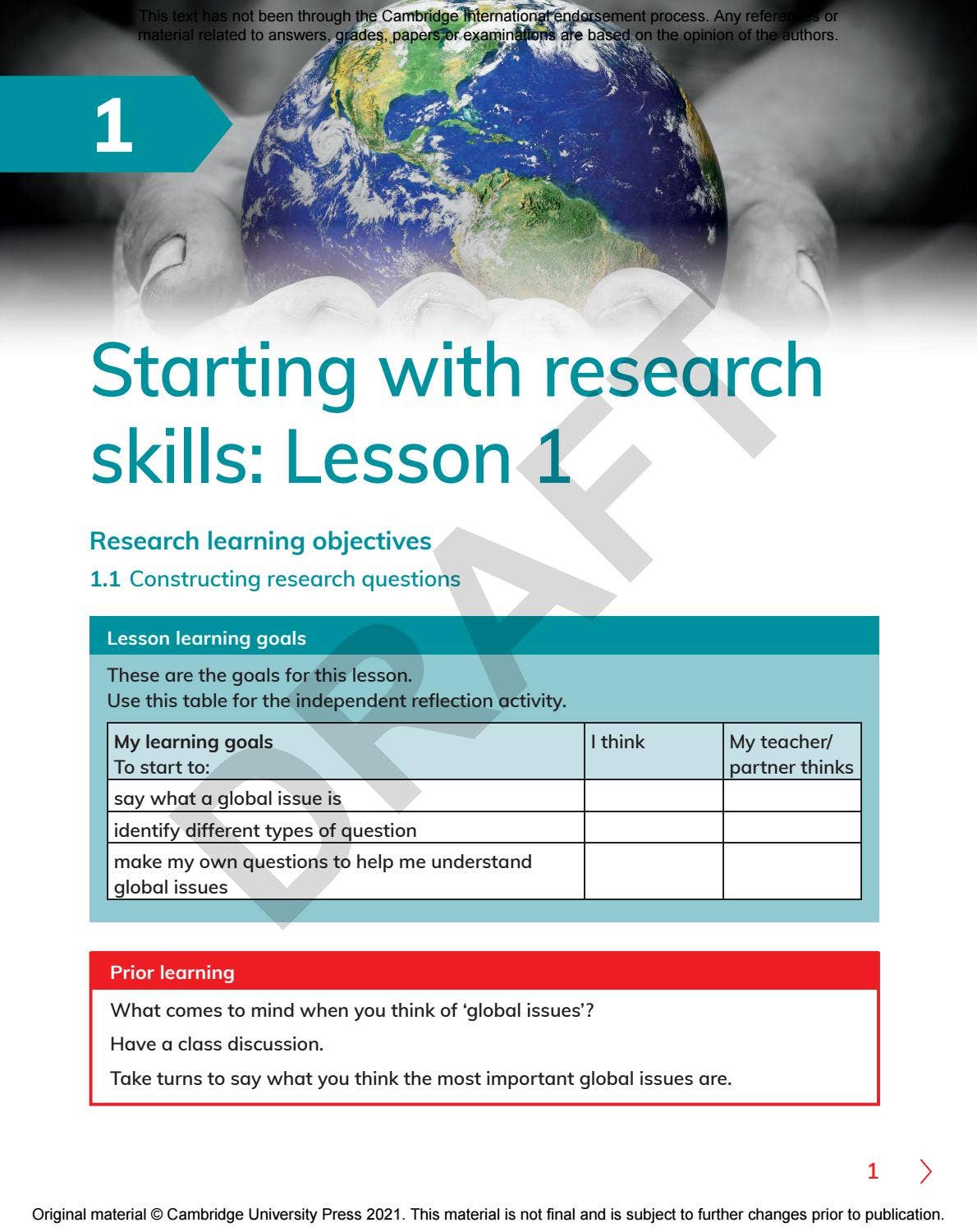 PRIMARY Global Perspectives Sample by Cambridge International Education ...