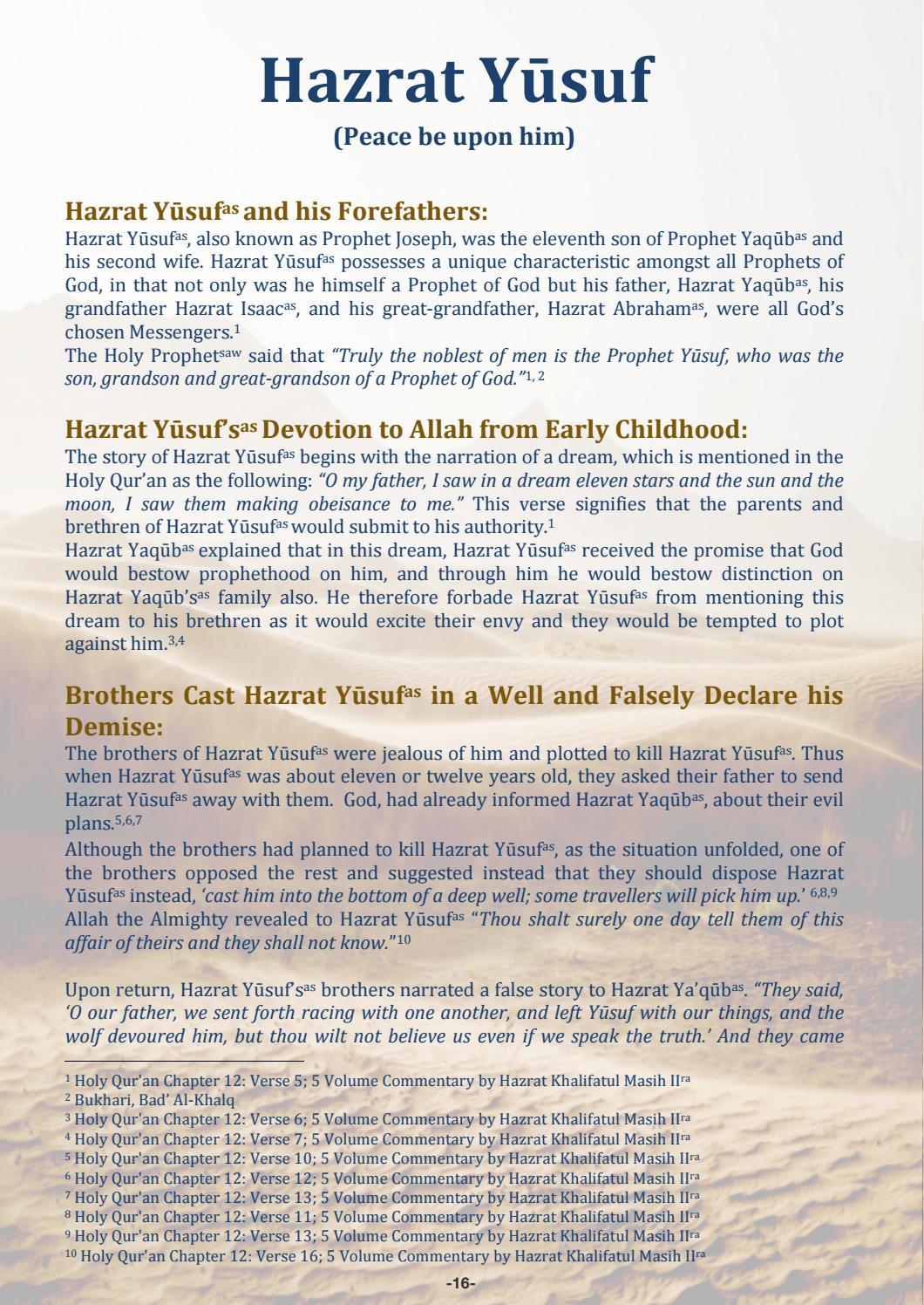 Hazrat Yusuf as by waqfenauintl - Issuu