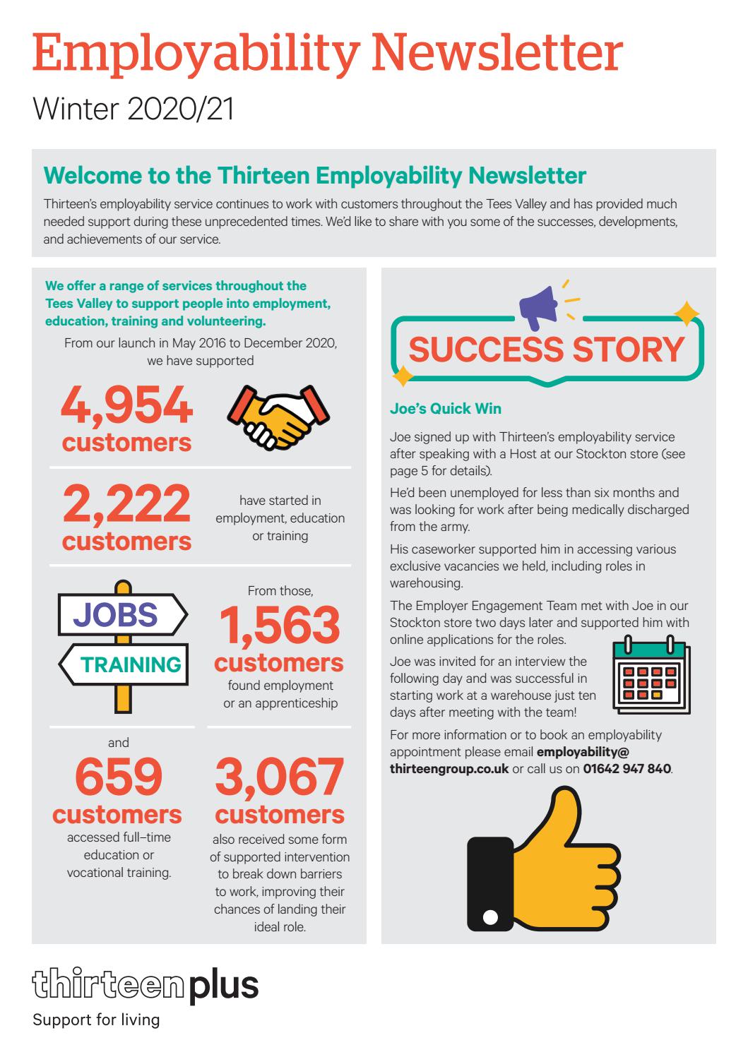 Employability newsletter - Winter 2020/21 by Thirteen - Issuu