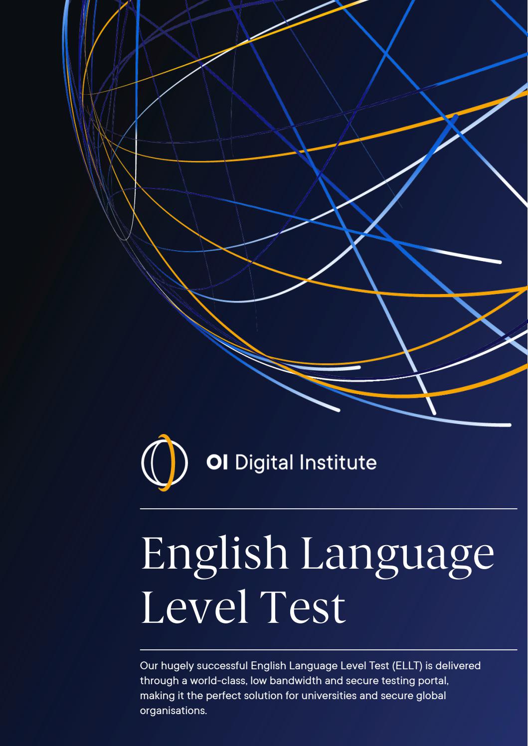 English Language Level Test Booklet By OIEG Issuu
