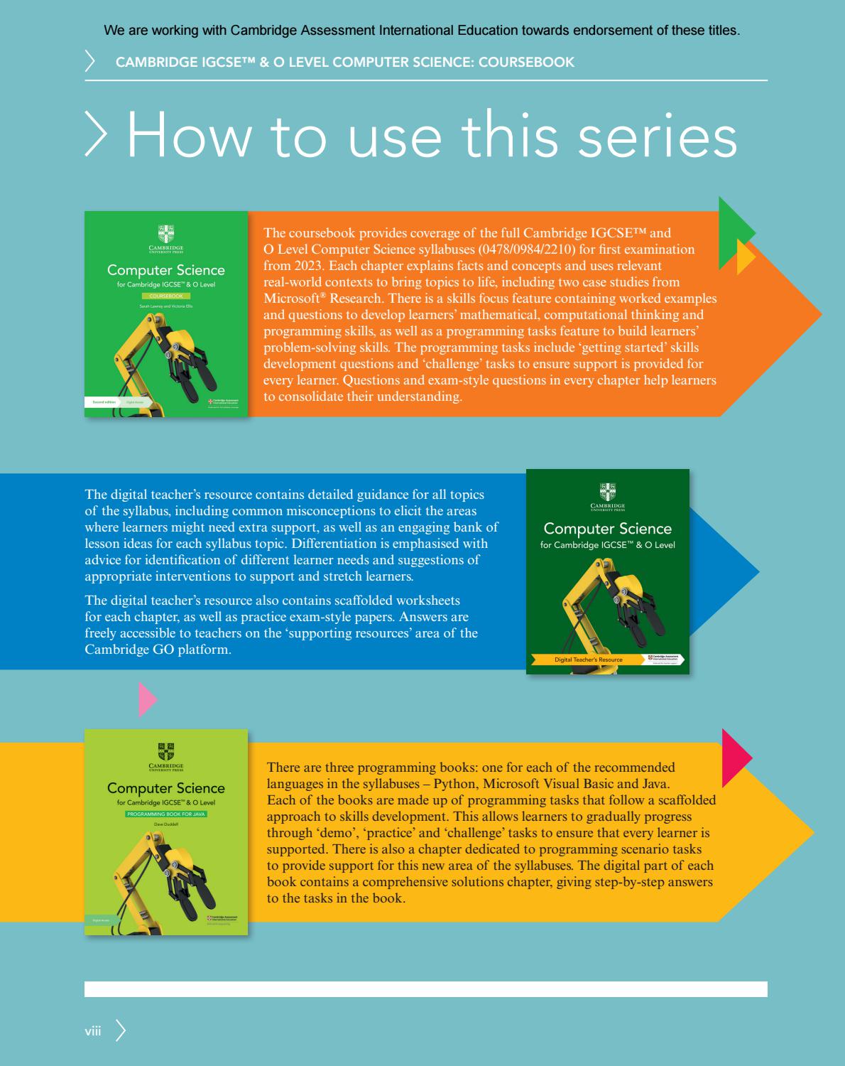 Computer Science For IGCSE & O Level CourseBook by Cambridge ...