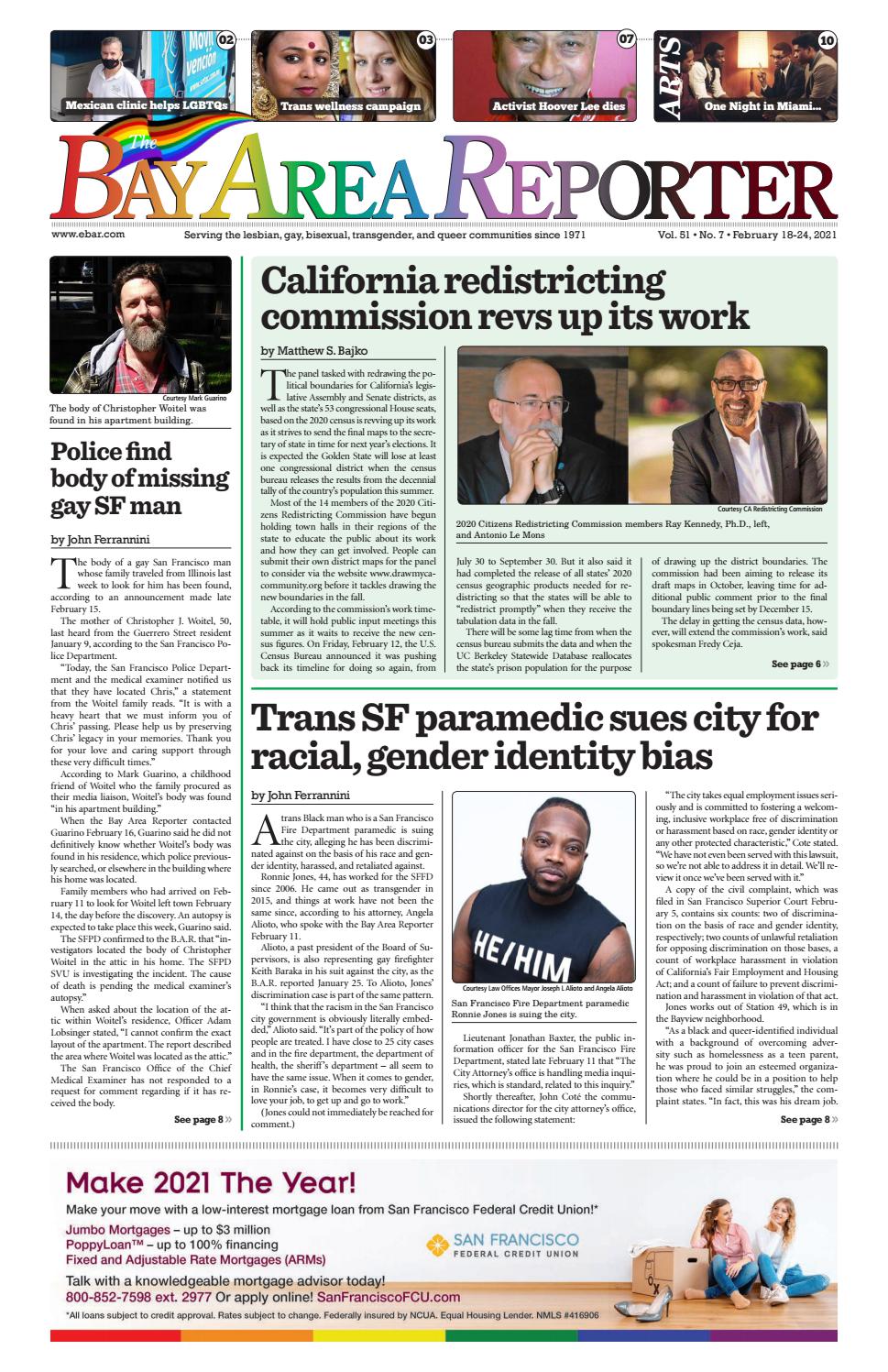 February 18, 2021 Edition of the Bay Area Reporter by Bay Area Reporter ...
