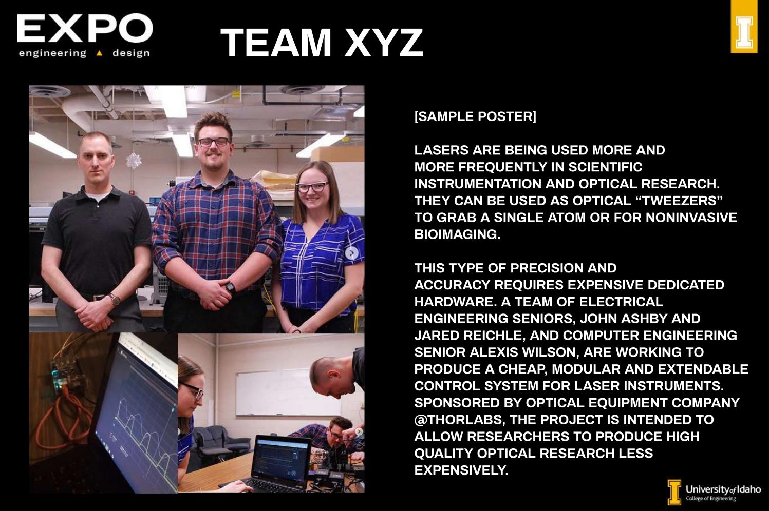 ENGR - EXPO Sample Poster by The University of Idaho - Issuu