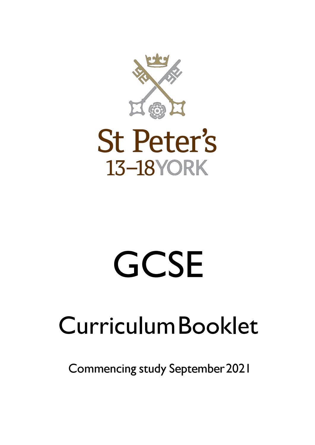 GCSE Subject Choices by StPetersYork - Issuu