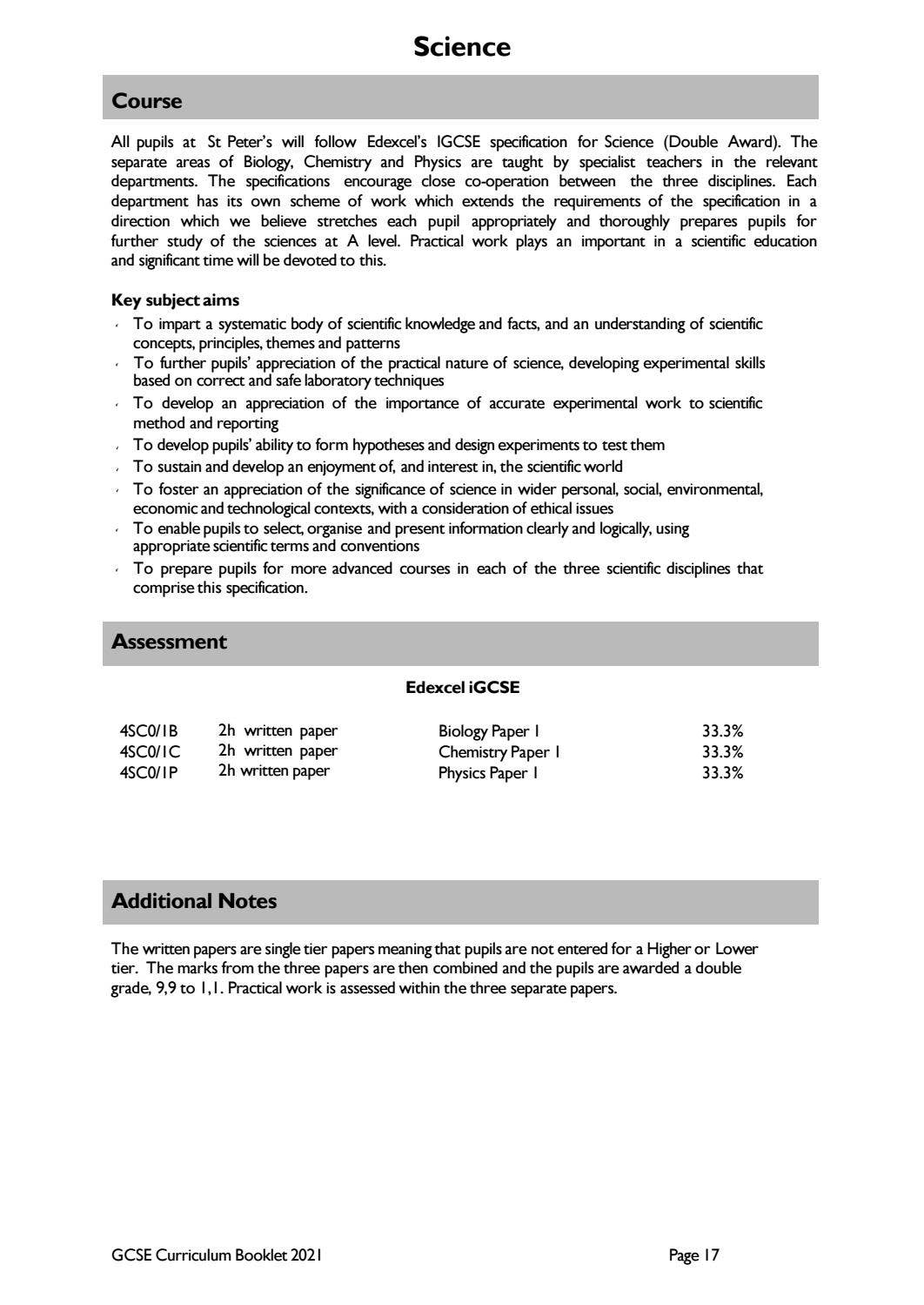 GCSE Subject Choices by StPetersYork - Issuu