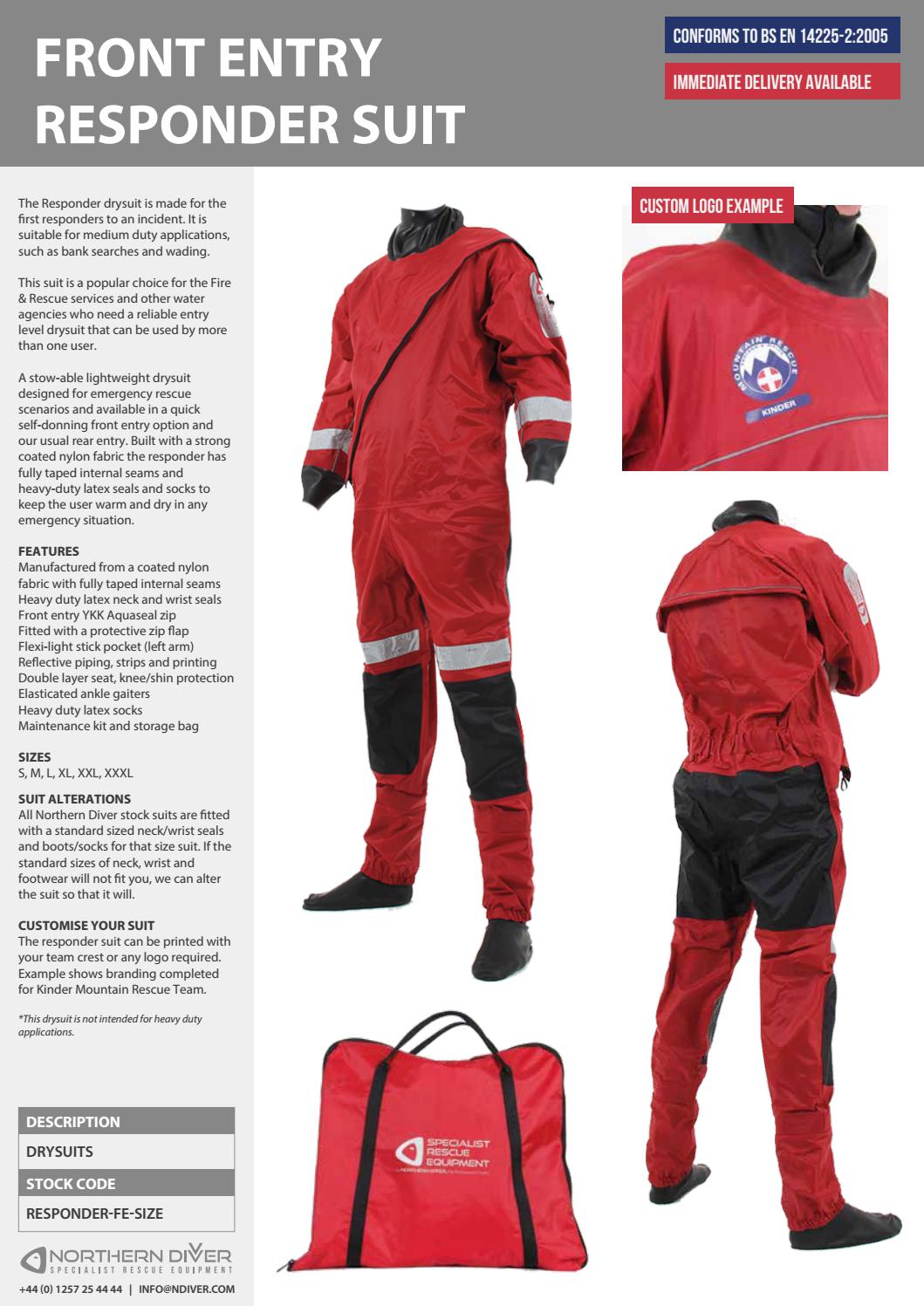 First Responder Rescue Suit (Front Entry) by Northern Diver UK - Issuu