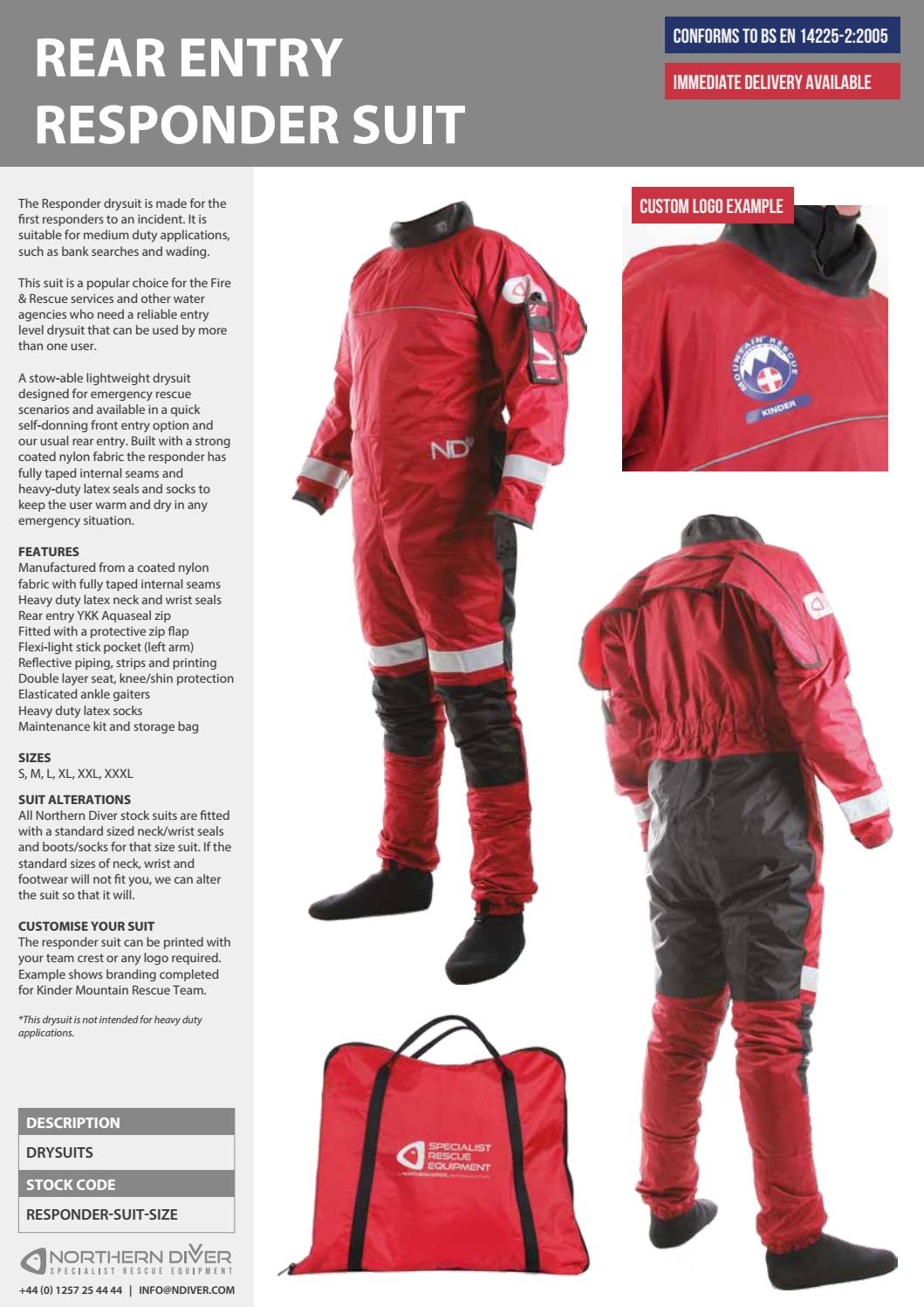 First Responder Rescue Suit (Rear Entry) by Northern Diver UK - Issuu