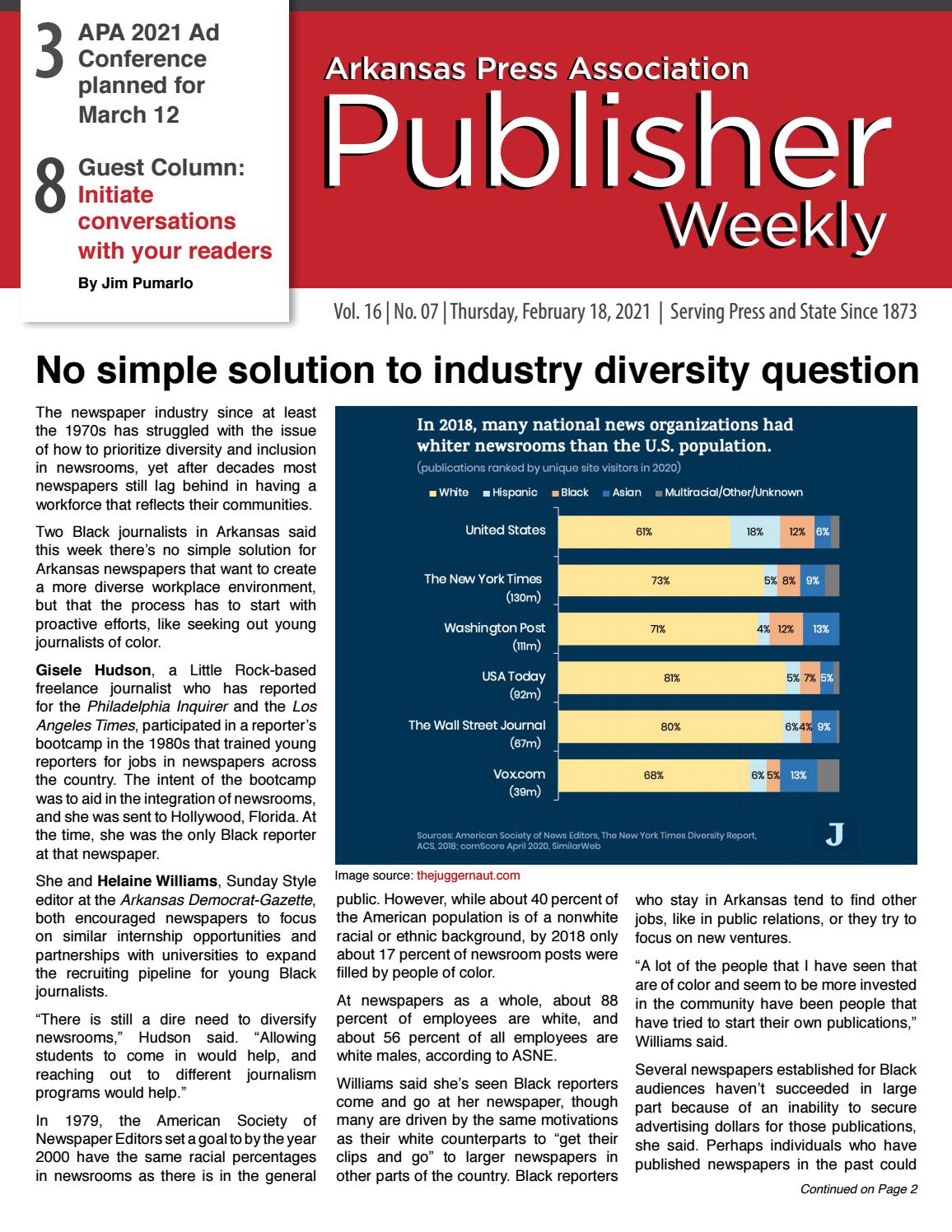Arkansas Publisher Weekly: February 18, 2021 by Arkansas Press ...