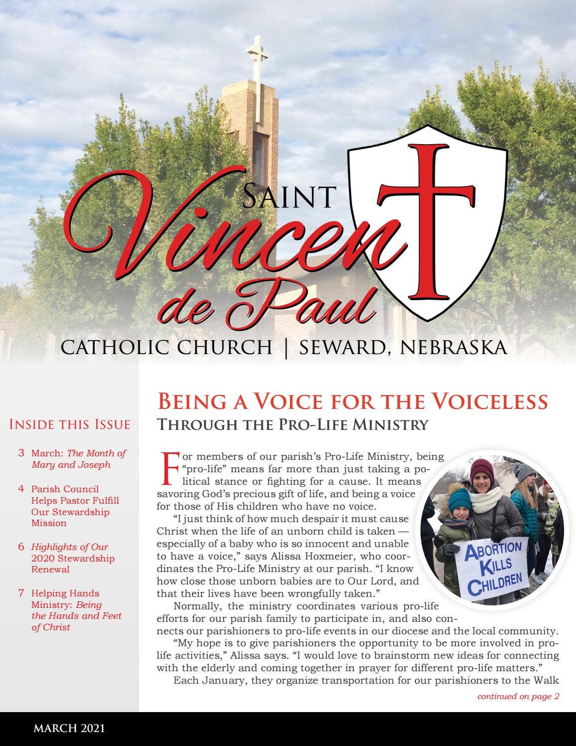 St. Vincent de Paul Catholic Church Newsletter — March 2021 by Catholic ...