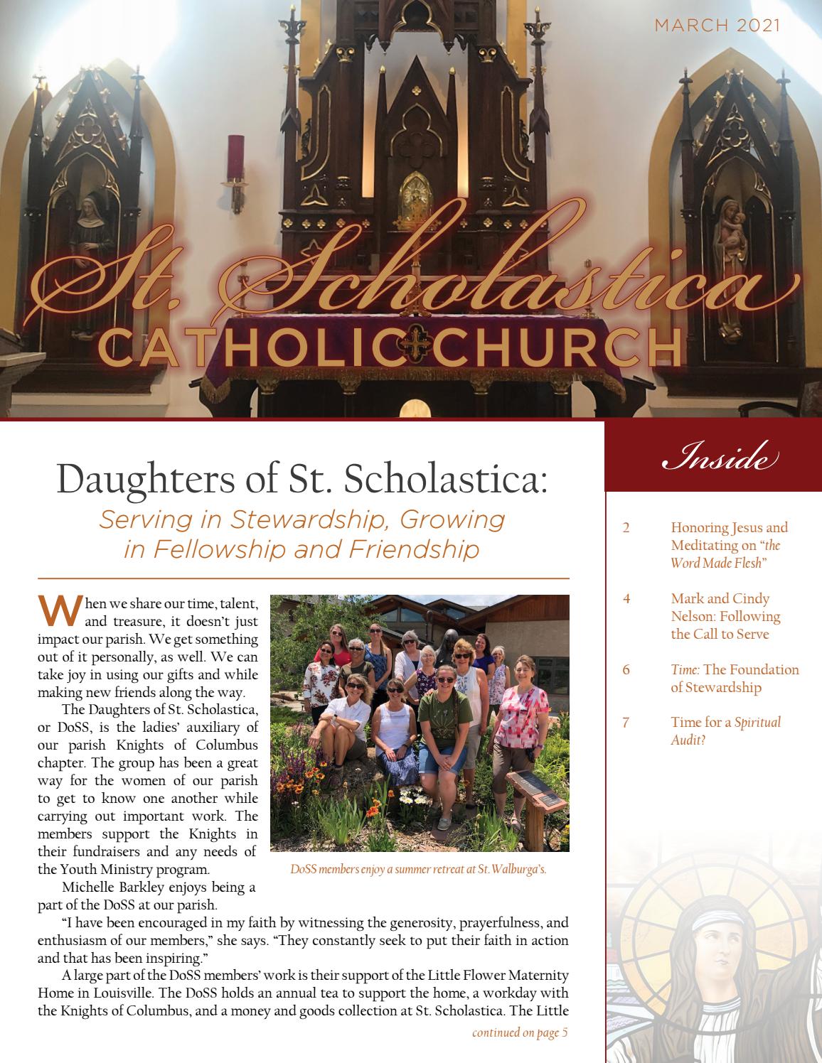 St. Scholastica Catholic Church Newsletter — March 2021 by Catholic ...