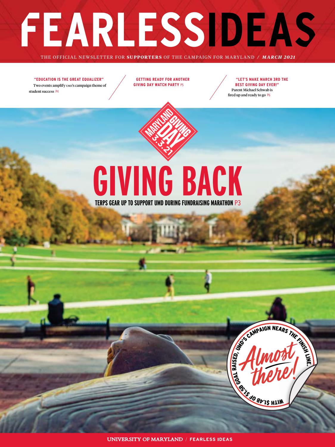 Giving Newsletter March 2021 by University of Maryland - Issuu