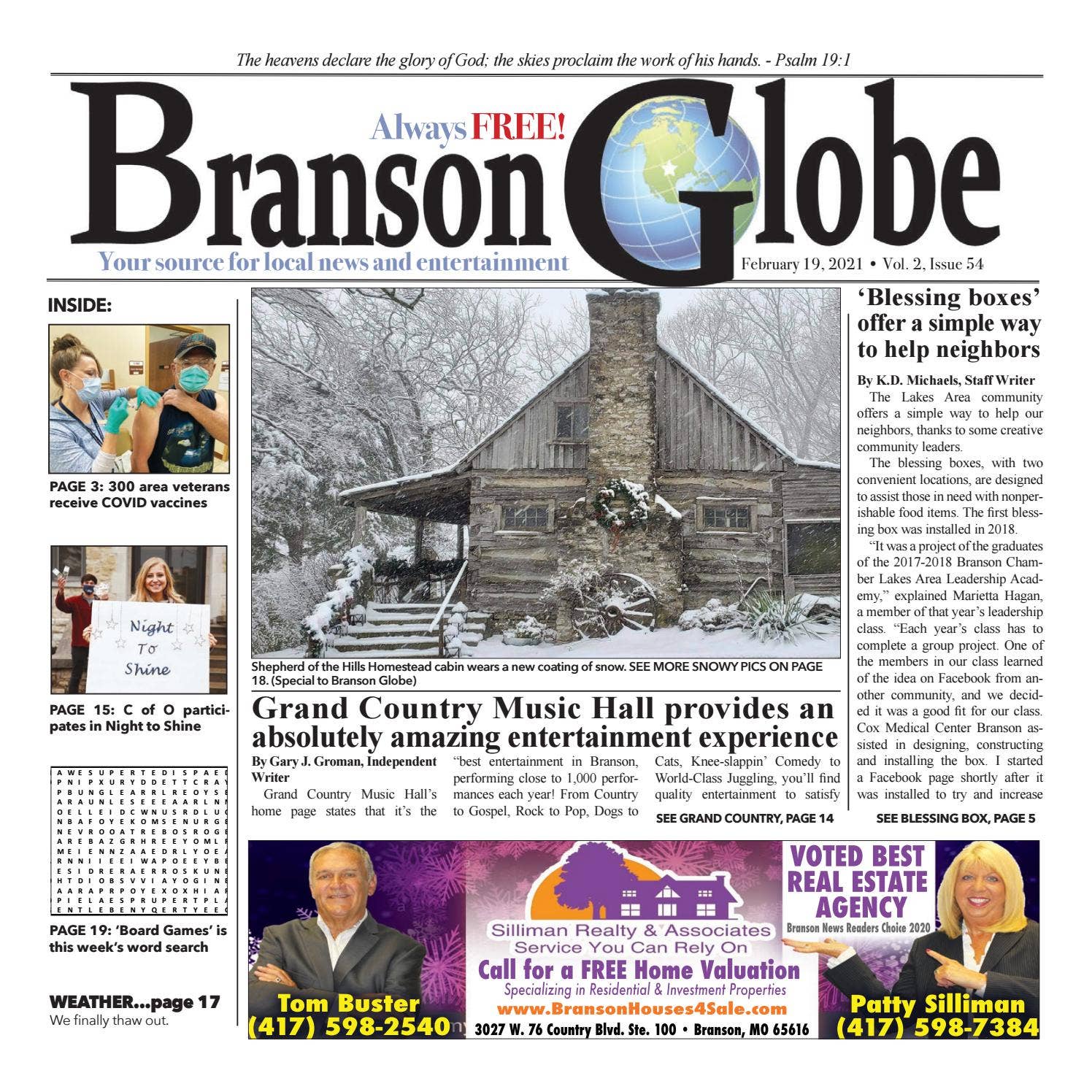 Branson Globe, February 19, 2021 by bransonglobe - Issuu