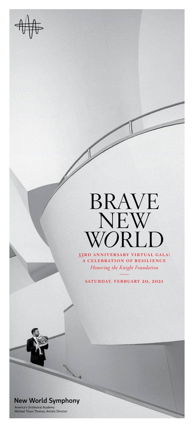NWS 33rd Anniversary Virtual Gala Program Book by New World Symphony ...