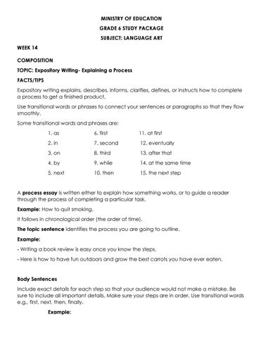 NGSA 2021 - Study Package - Language Arts by Ministry of Education ...
