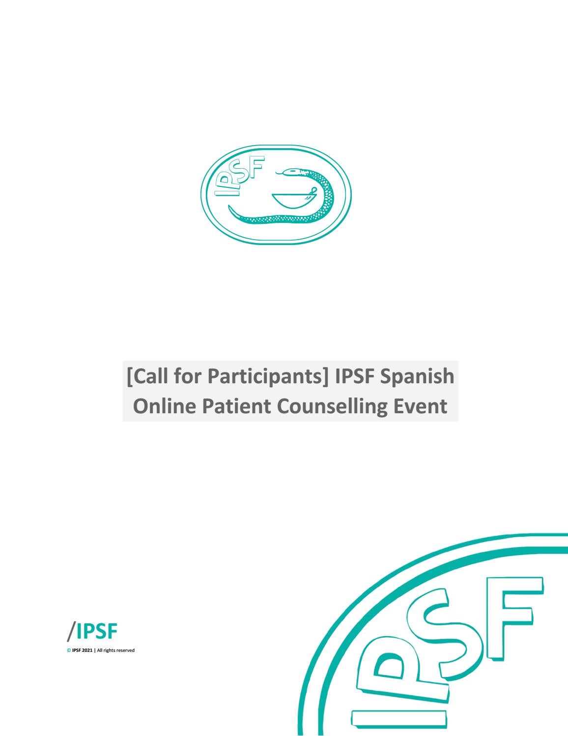 IPSF Spanish Online Patient Counselling Event by International ...