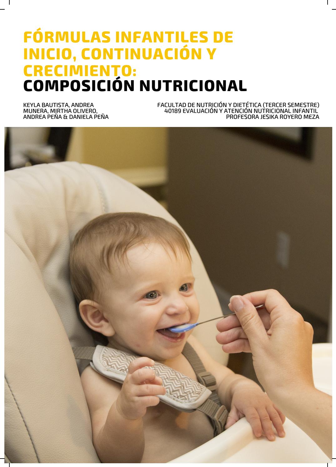 FÓRMULAS INFANTILES DE INICIO, CONTINUACIÓN Y SEGUIMIENTO by ...