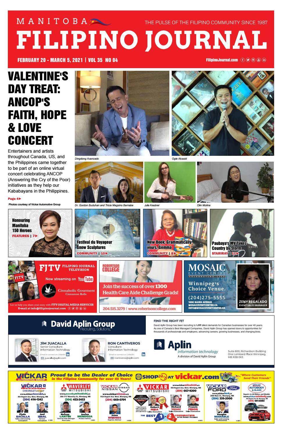 Filipino Journal Manitoba Edition February 20 - March 05, 2021 by ...