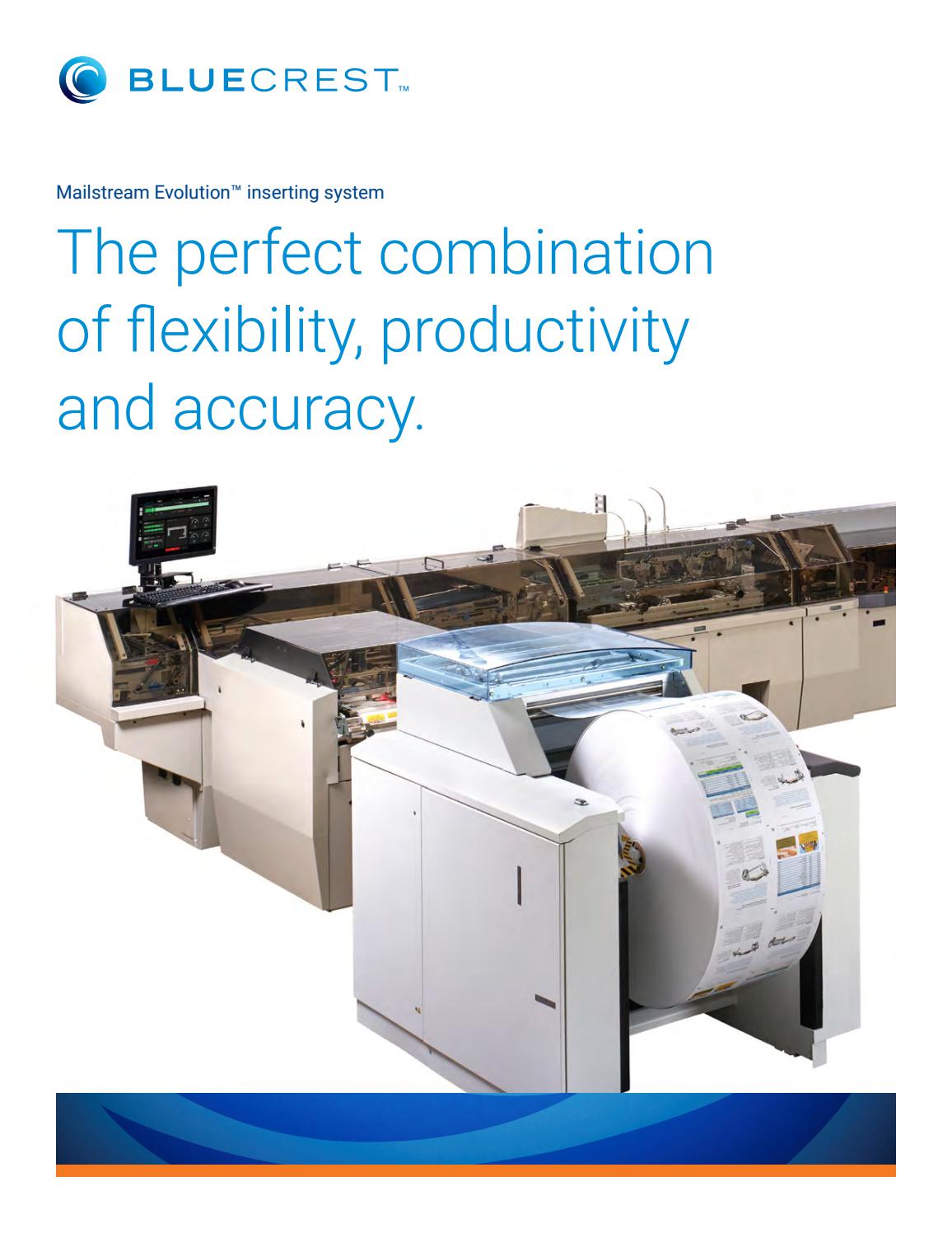 Mailstream Evolution (MSE): Mail inserting system by BlueCrest - Issuu