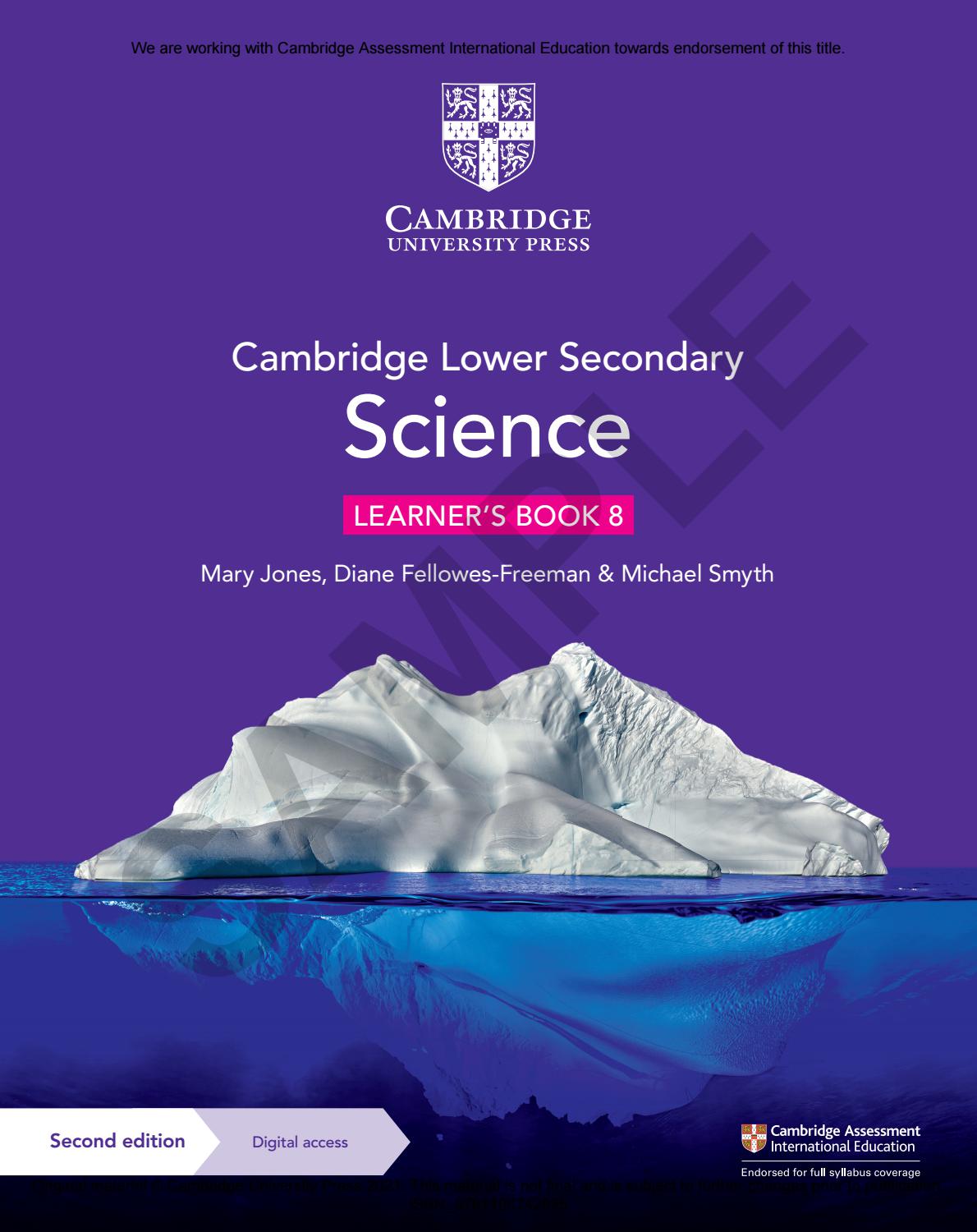 Lower Secondary Science LEARNER S BOOK 8 By Cambridge International