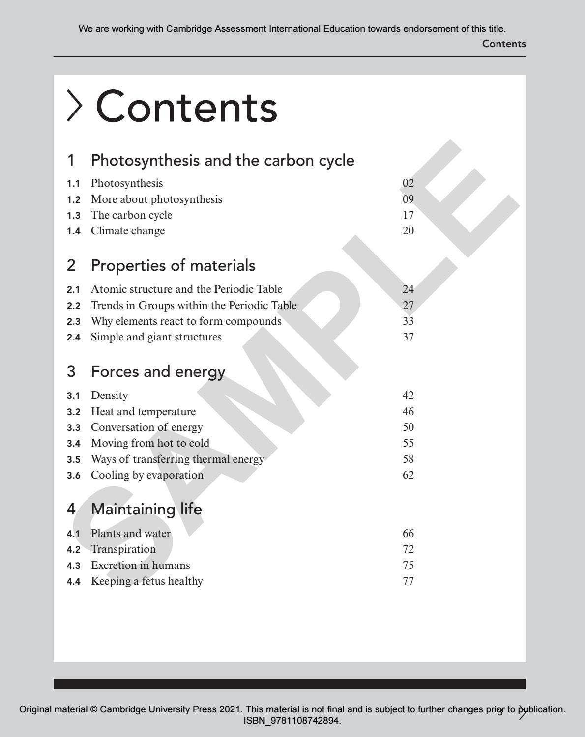 Lower Secondary Science WORKBOOK 9 by Cambridge International Education ...
