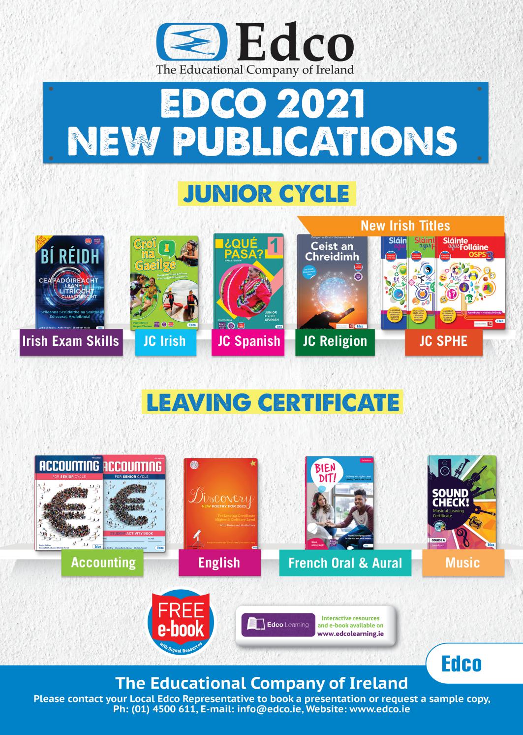 NEW Edco Publications for 2021 by Edco Ireland - Issuu