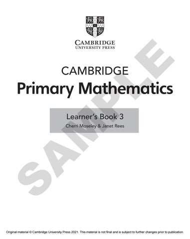 Primary Mathematics Learner’s Book 3 Sample by Cambridge International ...