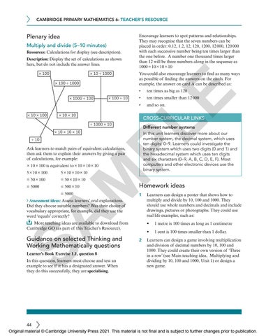 Primary Mathematics Teacher’s Resource 6 Sample by Cambridge ...