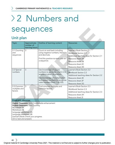 Primary Mathematics Teacher’s Resource 6 Sample by Cambridge ...