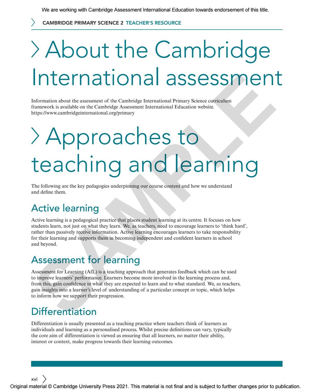Primary Science Teacher’s Resource 2 Sample by Cambridge International ...